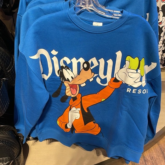 Disney | Sweaters | 224 Disneyland Goofy Back Front Blue Pullover ...